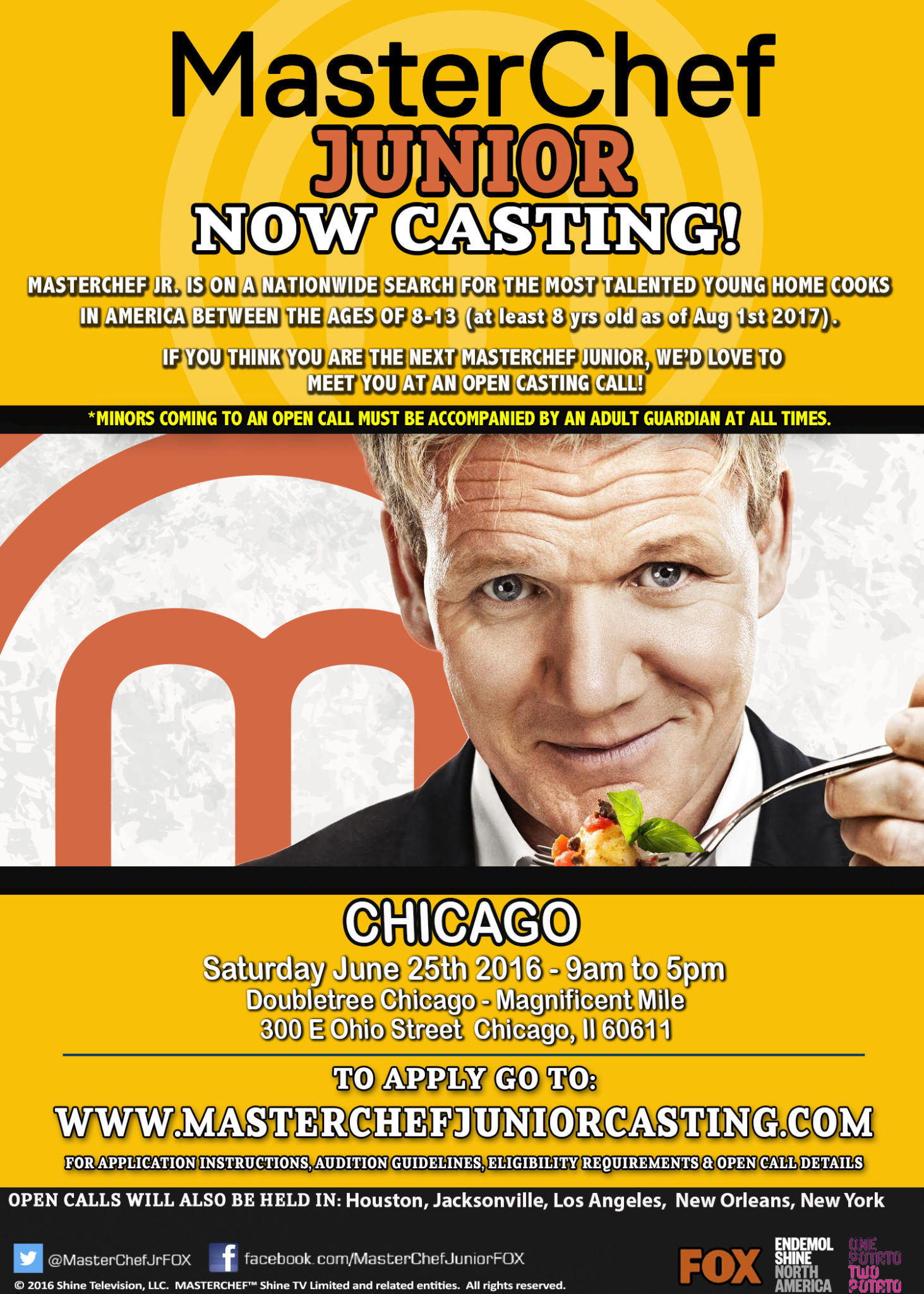 Fox's Masterchef Junior Looking for Kids Auditions for 2018